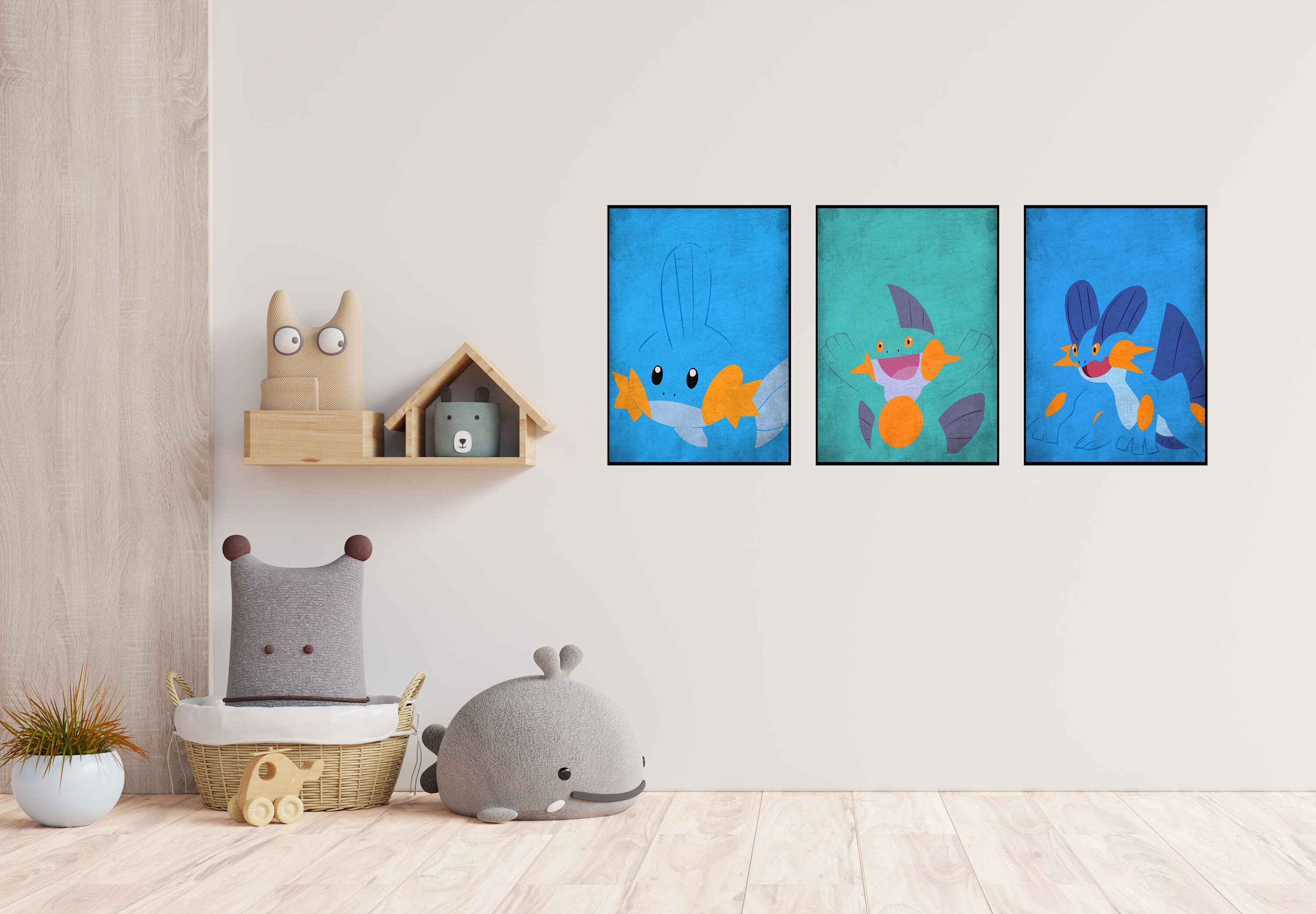 Mudkip Evolution Poster Set Mudkip Marshtomp Swampert Poster - Etsy