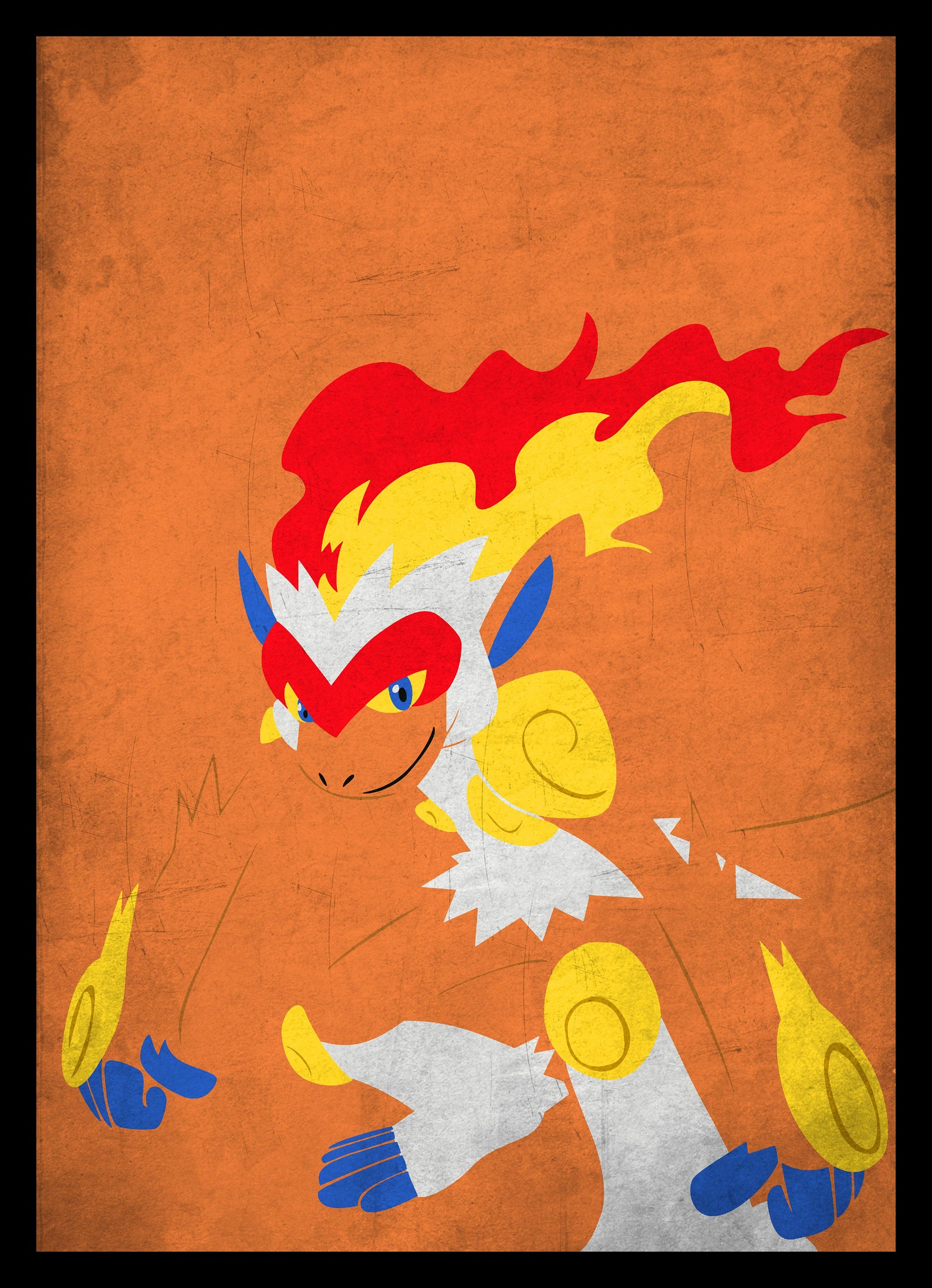 Chimchar Evolution Poster Set Chimchar Monferno Infernape Poster Set ...