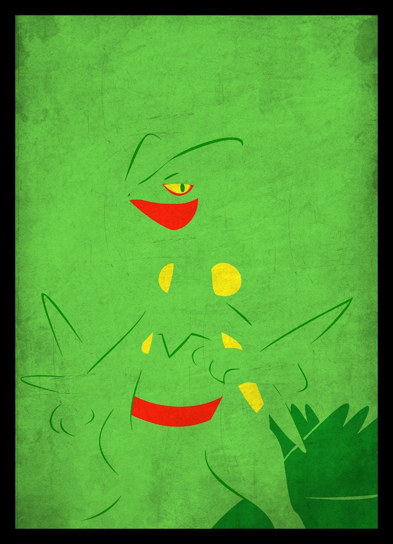 Treecko Grovyle Sceptile Poster Set Treecko Evolution Wall Art - Etsy