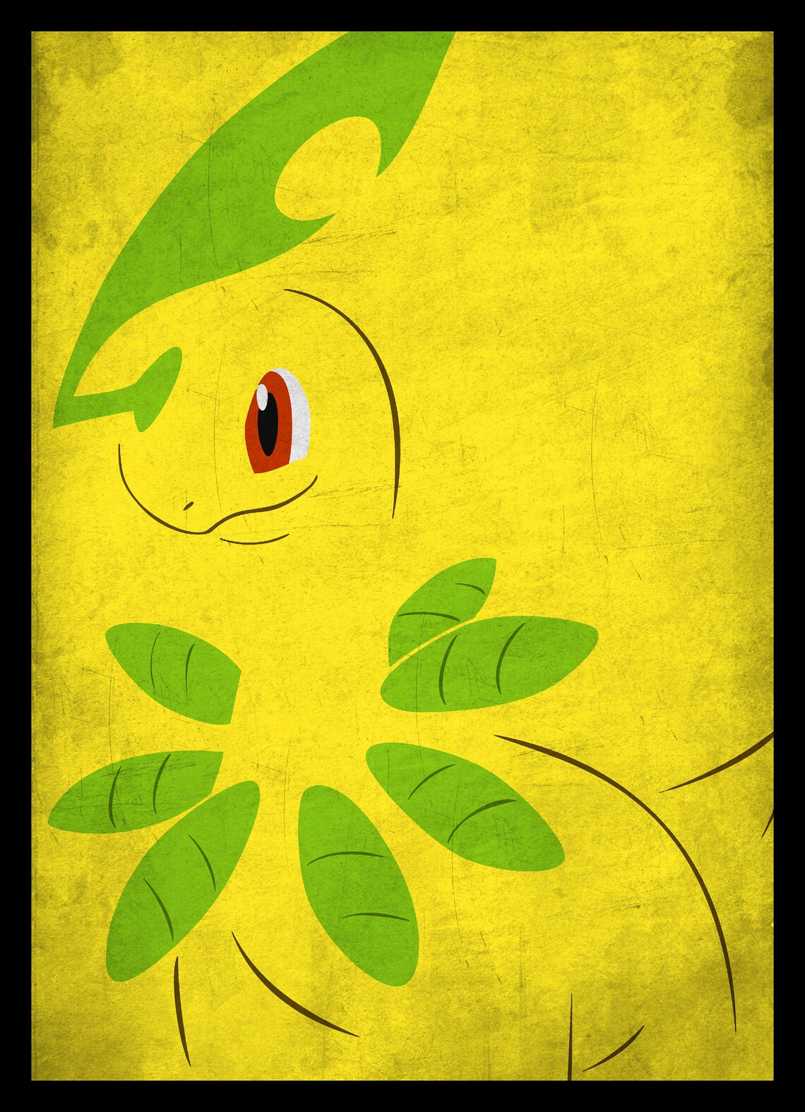 Chikorita Bayleef Meganium Poster Set Chikorita Evolution Wall Art - Etsy