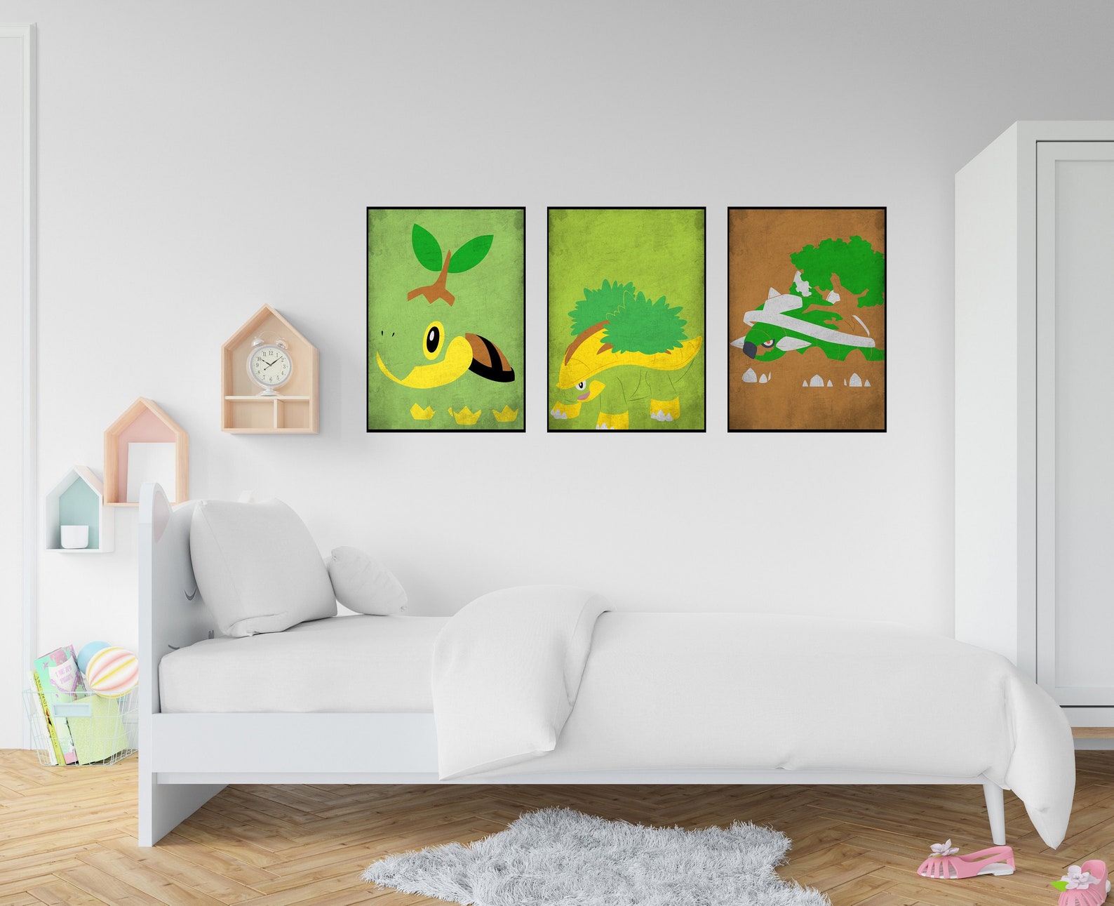 Turtwig Evolution Poster Set Turtwig Grotle Torterra Poster Set Wall ...