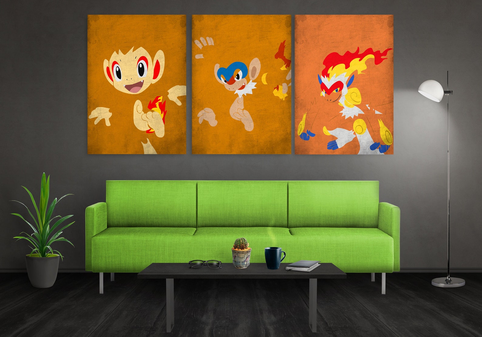 Chimchar Evolution Poster Set Chimchar Monferno Infernape - Etsy