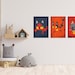 Litten Evolution Poster Set Litten Torracat Incineroar Poster Set Wall ...