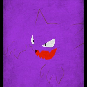 Vintage Gastly Evolution Poster Set Gastly Haunter Gengar Poster Set ...