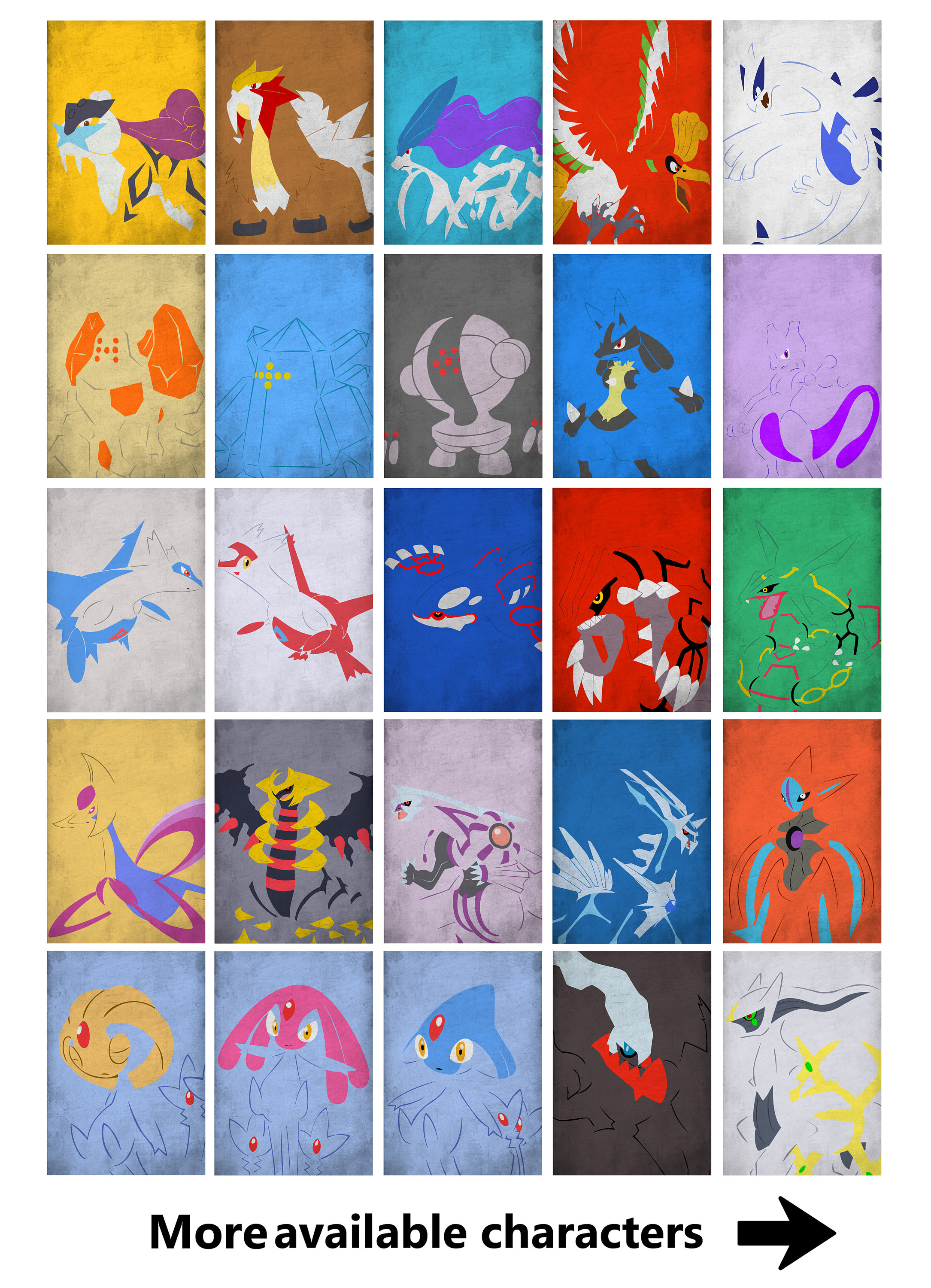 Create Legendary Pokemon Print Set - Etsy