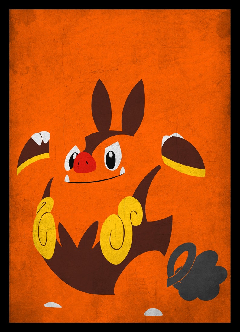 Tepig Evolution Poster Set Tepig Pignite Emboar Poster Set - Etsy