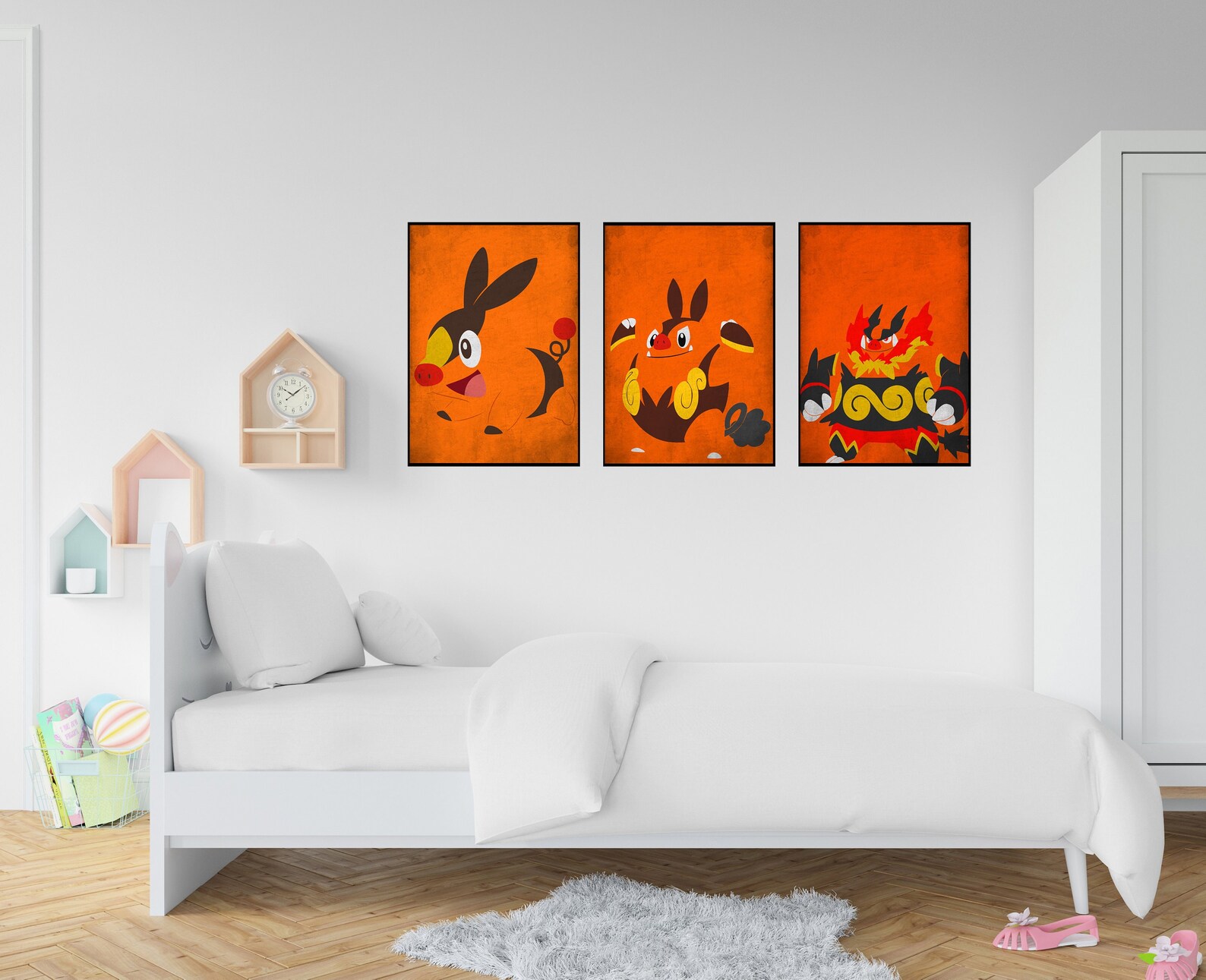 Tepig Evolution Poster Set Tepig Pignite Emboar Poster Set - Etsy