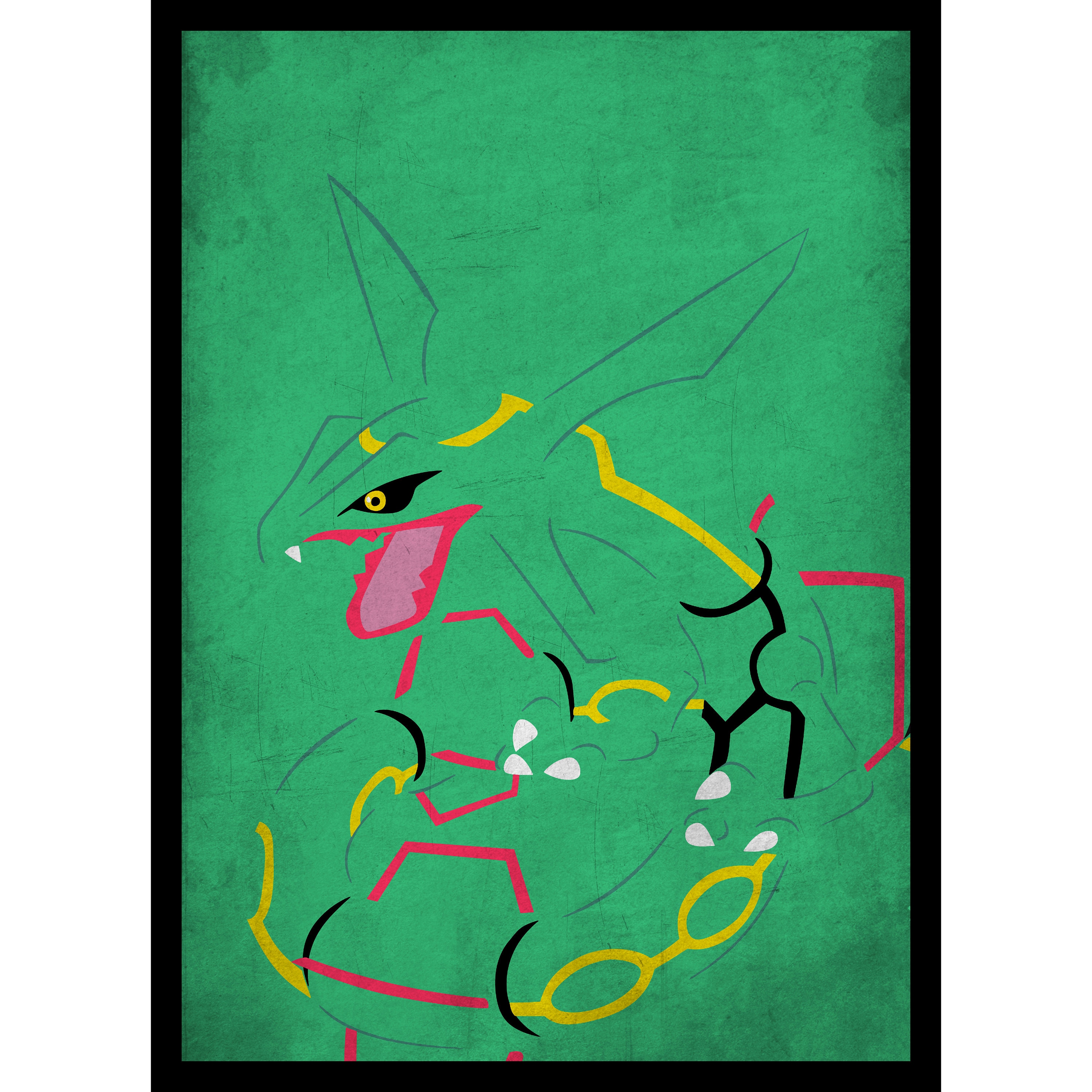 Minimalist Poster Rayquaza - Etsy