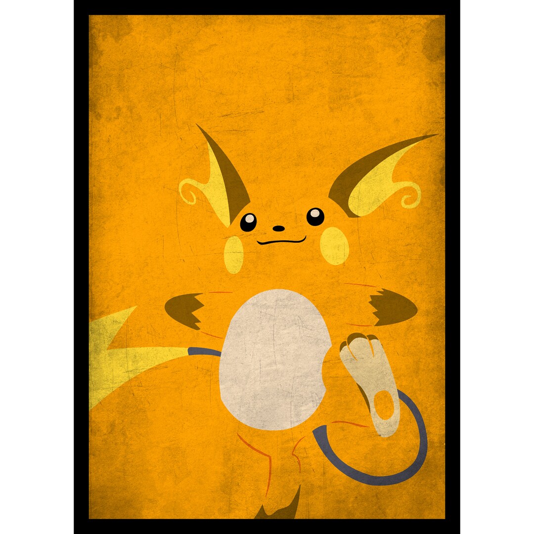 Minimalist Poster Raichu - Etsy