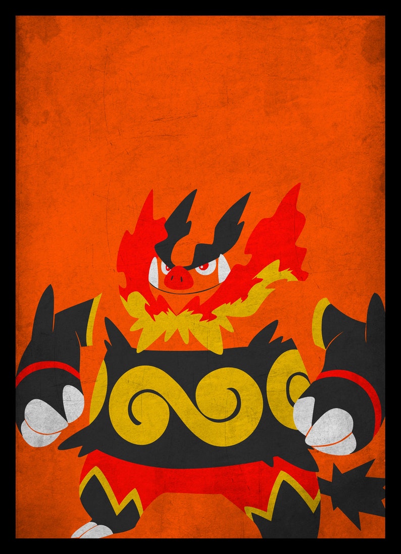 Tepig Evolution Poster Set Tepig Pignite Emboar Poster Set - Etsy