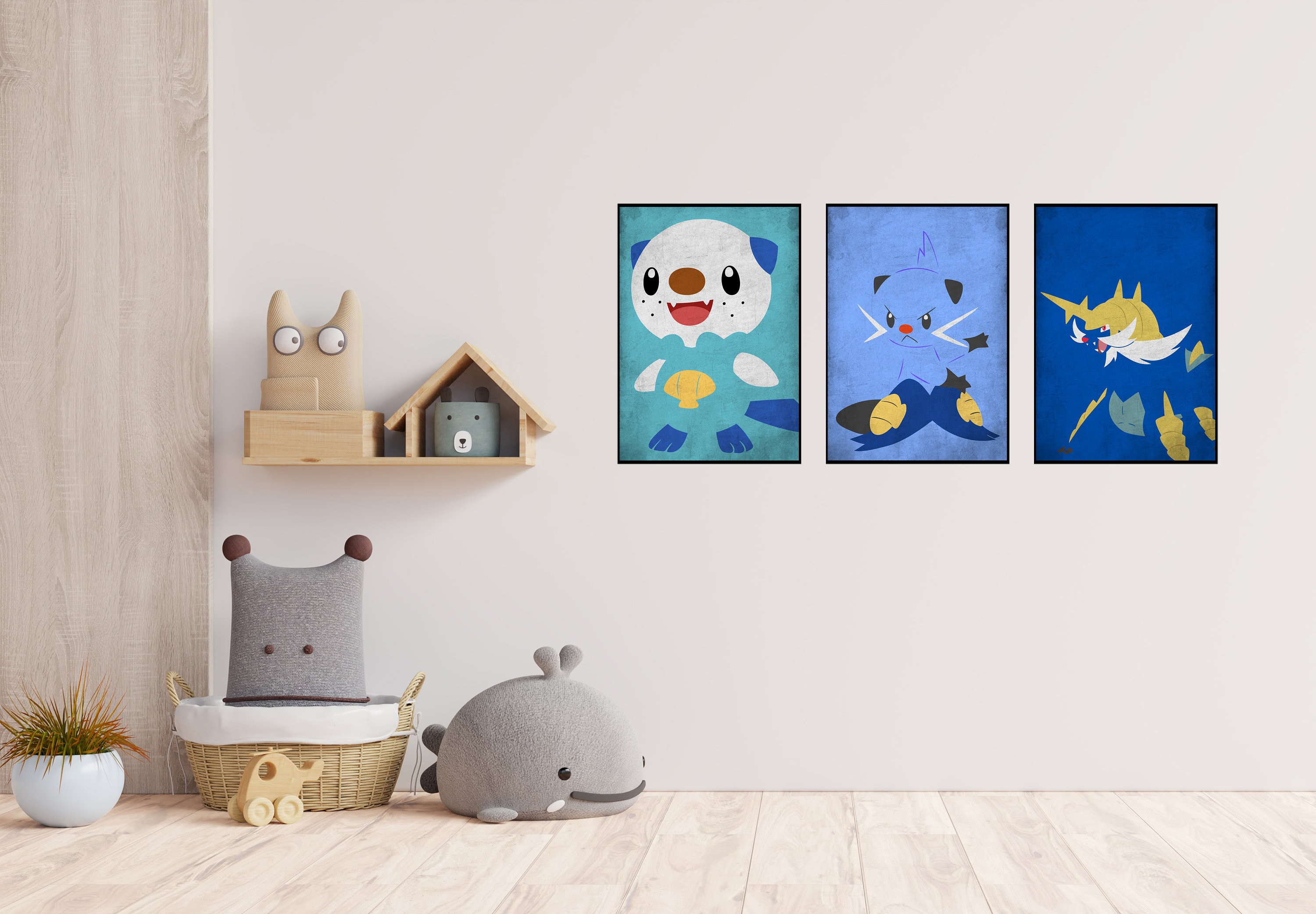Oshawott Evolution Poster Set Oshawott Dewott Samurott Poster Set Wall ...