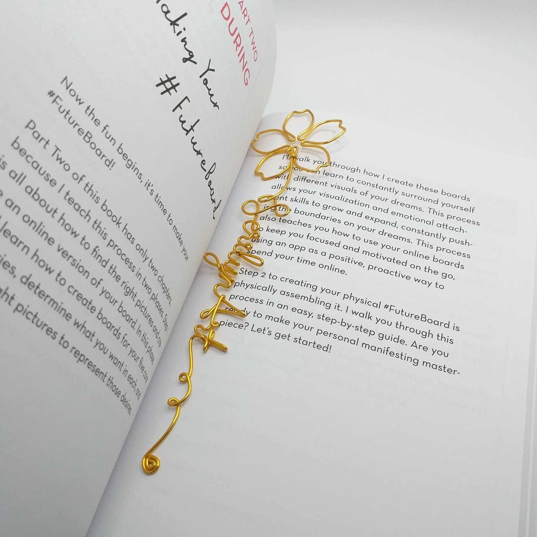 Sakura Wire Name Bookmark, Cherry Blossom Wire Name, Planner Accessory ...