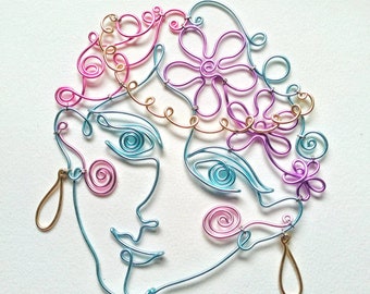 Wire Face Wall Art - Etsy