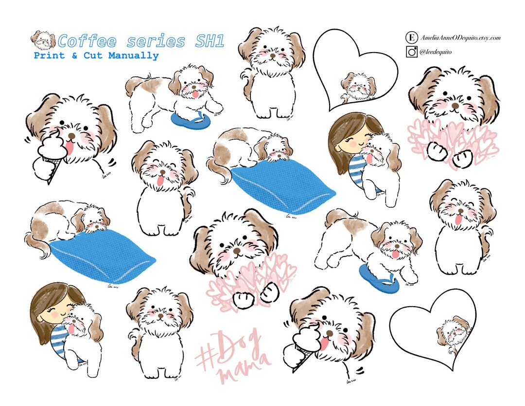 Printable Dog Graphics, Printable Dog Mom Stickers, Dog Graphics ...