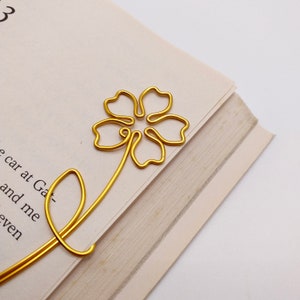 Sakura Wire Planner Clip, Sakura Decorative Wire Bookmark, Gold Sakura ...