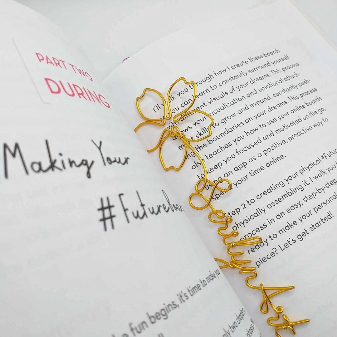 Personalized Sakura Wire Name Bookmark: Cherry Blossom Planner ...