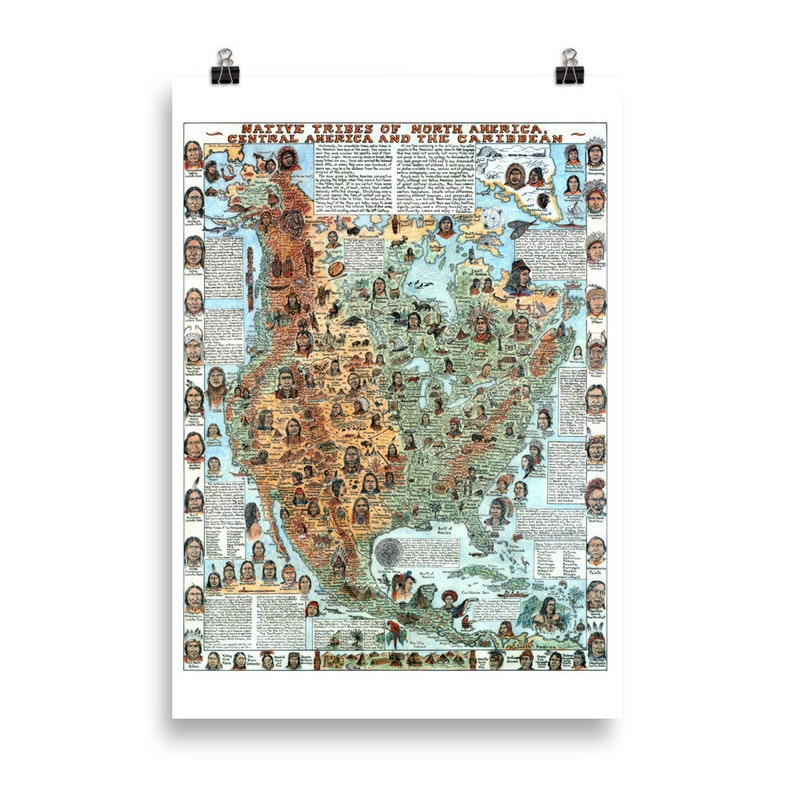 Map of the Indian Tribes of North America, Central America and the ...