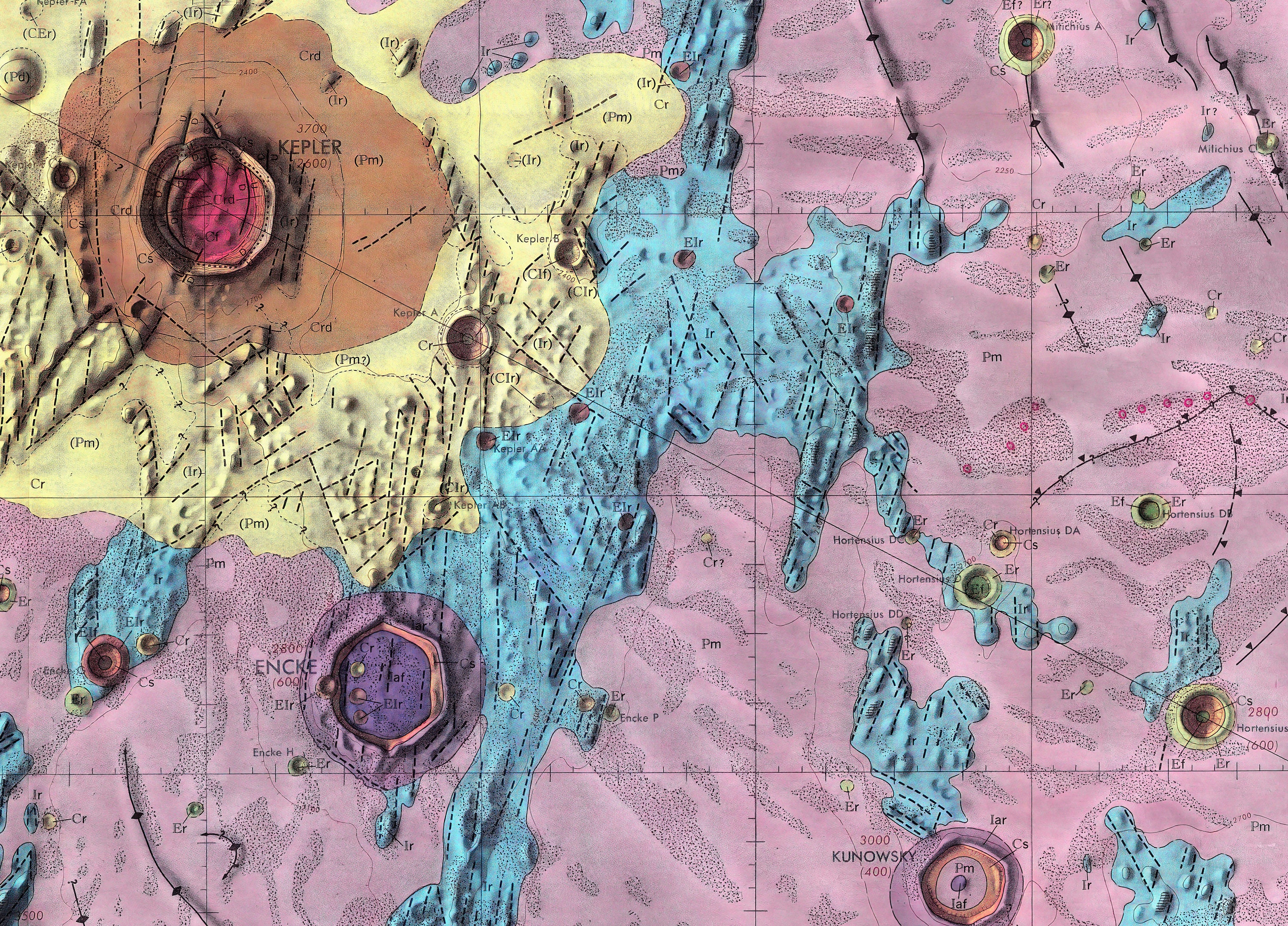 Geological Map and Sections of the Kepler Region of the Moon - Etsy