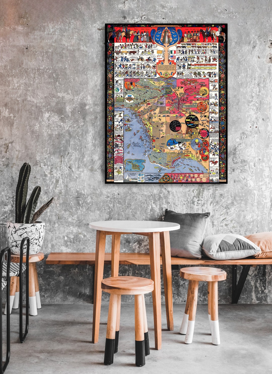 Map of Los Angeles Historical and Recreational 1947 INSTANT DOWNLOAD - Etsy