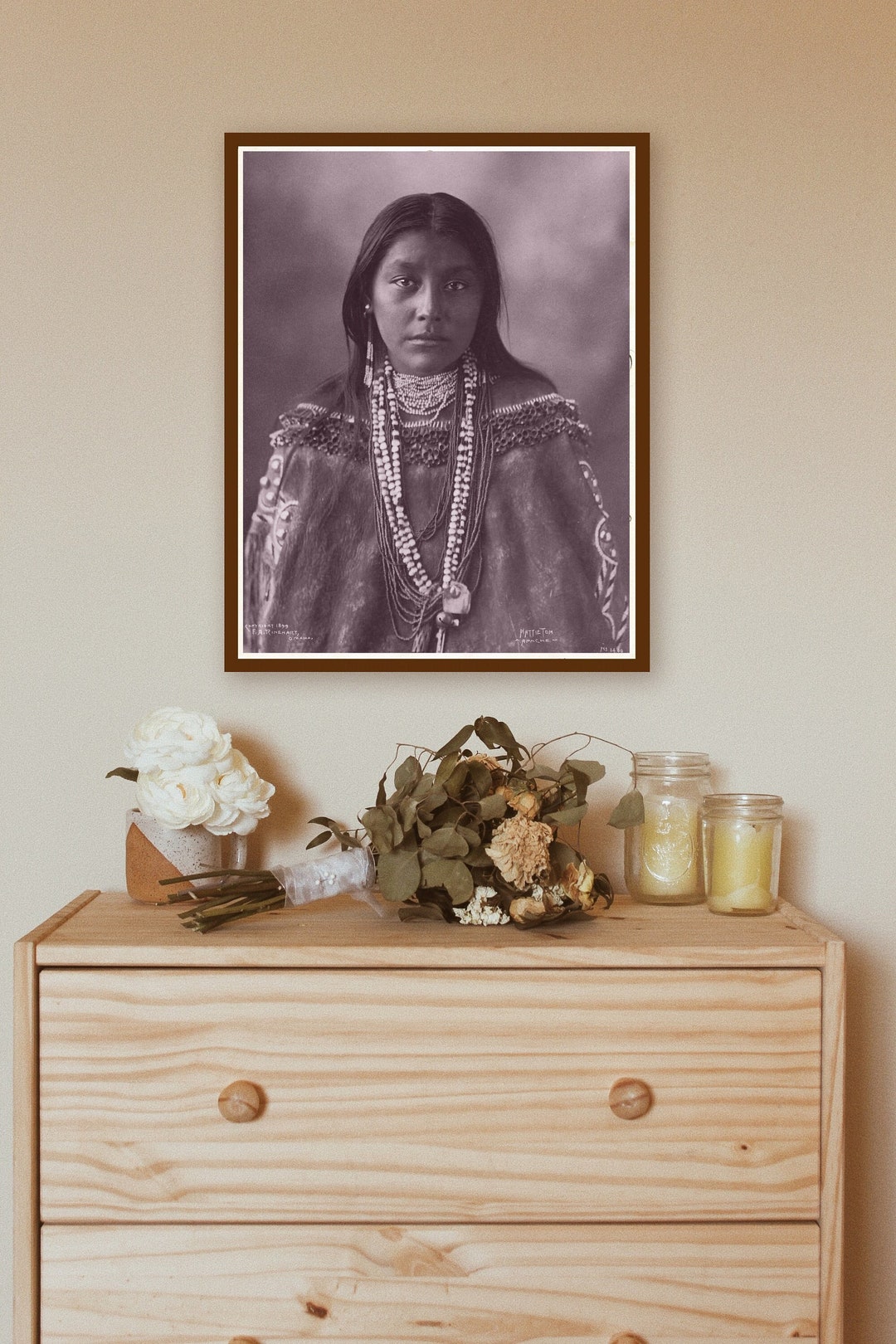 Hattie Tom, Member of the Chiricahua Apache Tribe 1899 Poster - Etsy