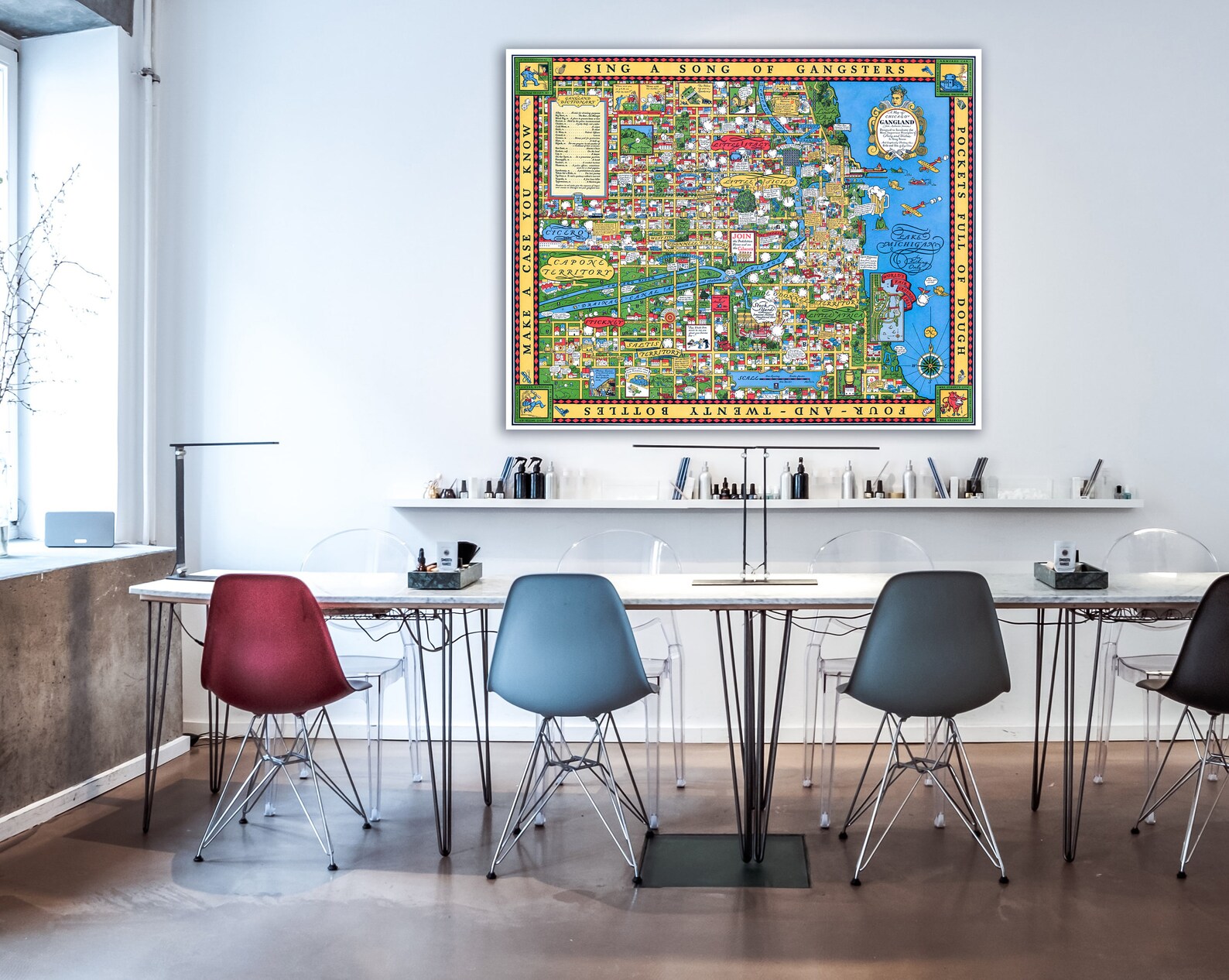 Map of Chicago's Gangland 1931 Bruce-roberts INSTANT - Etsy