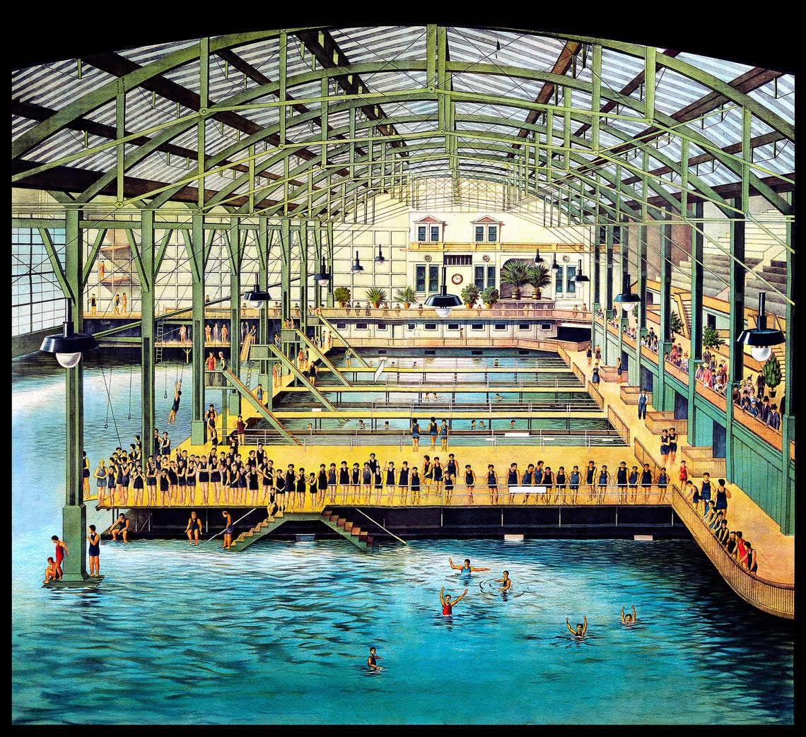 Sutro Baths Located in San Francisco, Panoramic View of the Interior ...