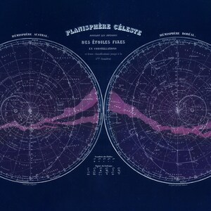 Celestial Planisphere. Southern Hemisphere. Northern - Etsy