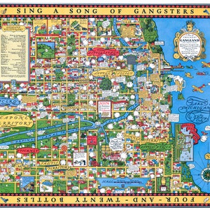 Map of Chicago's Gangland 1931 Bruce-roberts INSTANT - Etsy