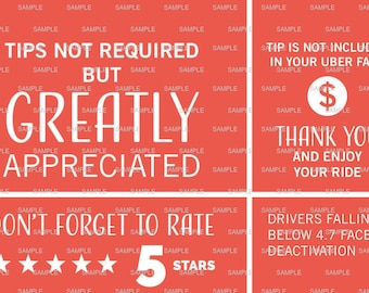 Rideshare Signs - Etsy