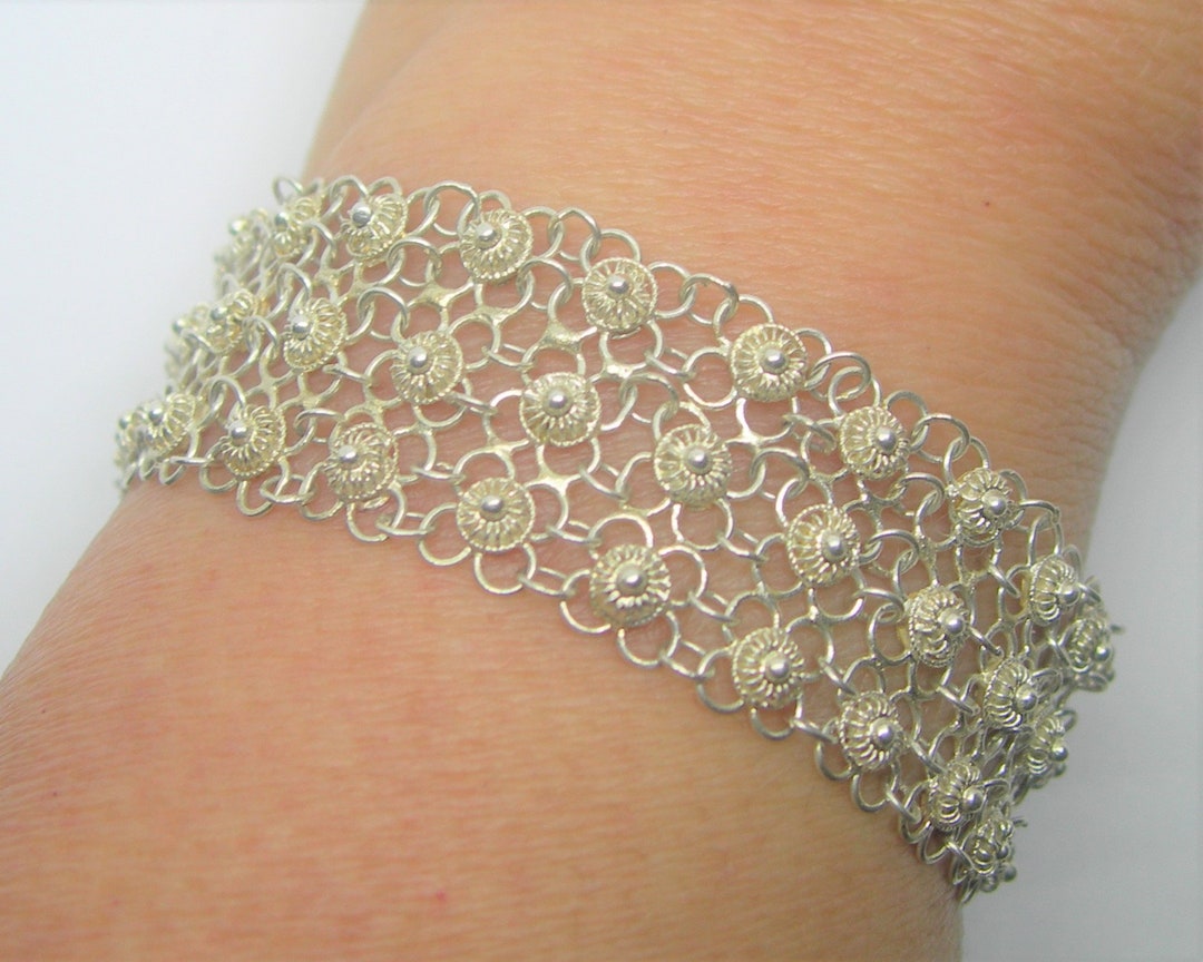 Sterling SILVER FILIGREE BRACELET Byzantium Style Vintage - Etsy UK