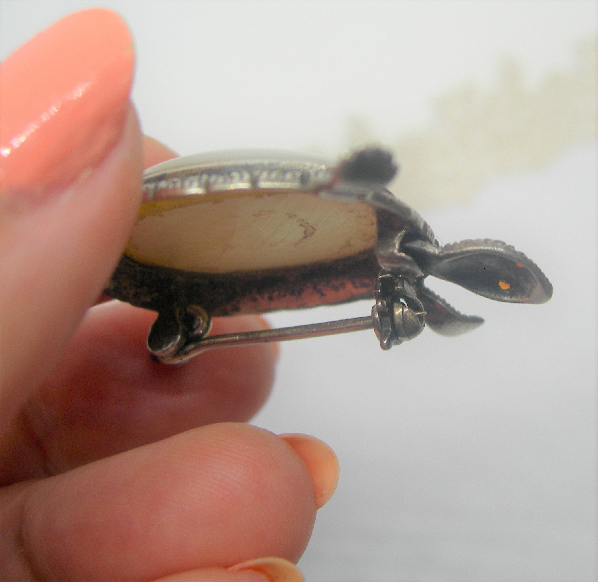 Sterling SILVER BROOCH A TURTLE With Mother of Pearl and - Etsy UK