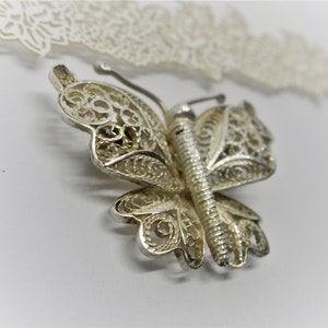Silver FILIGREE BROOCH A BUTTERFLY Vintage - Etsy UK