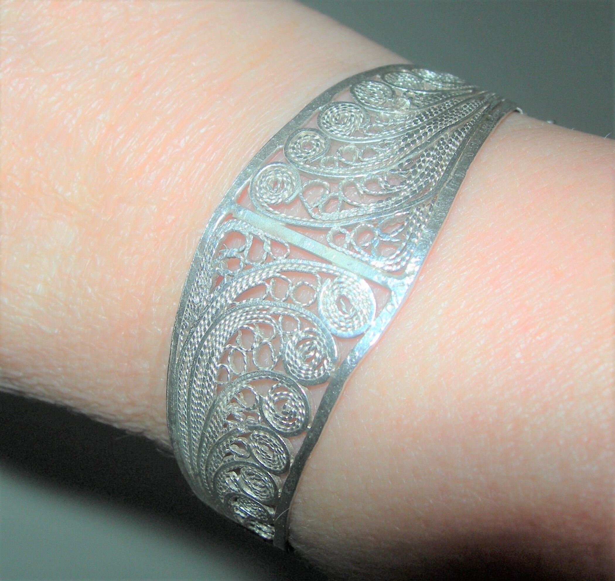 Sterling SILVER FILIGREE BRACELET Bangle Vintage - Etsy UK
