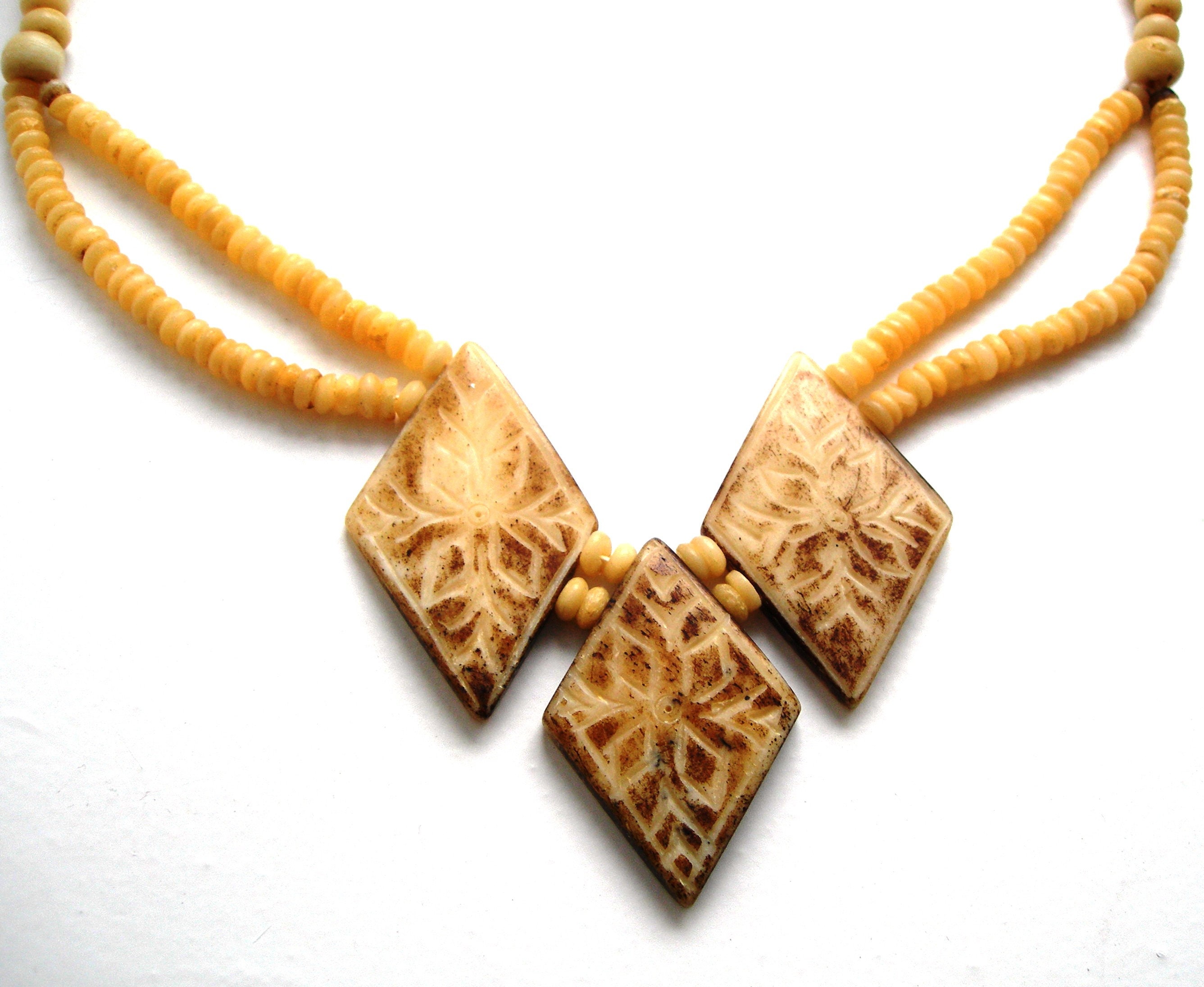 Vintage Bone Necklace | Etsy