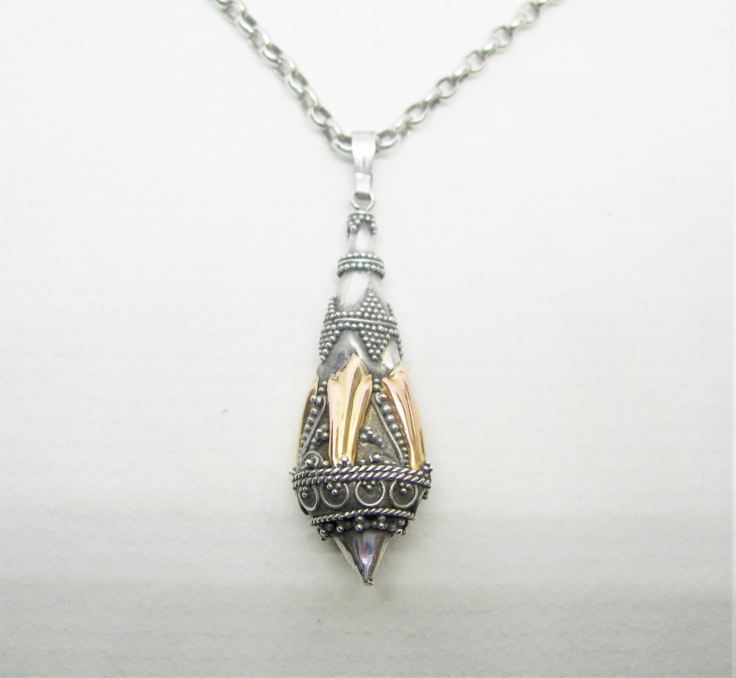 Medieval Byzantine Pendant 18K Gold Sterling Silver Vintage | Etsy