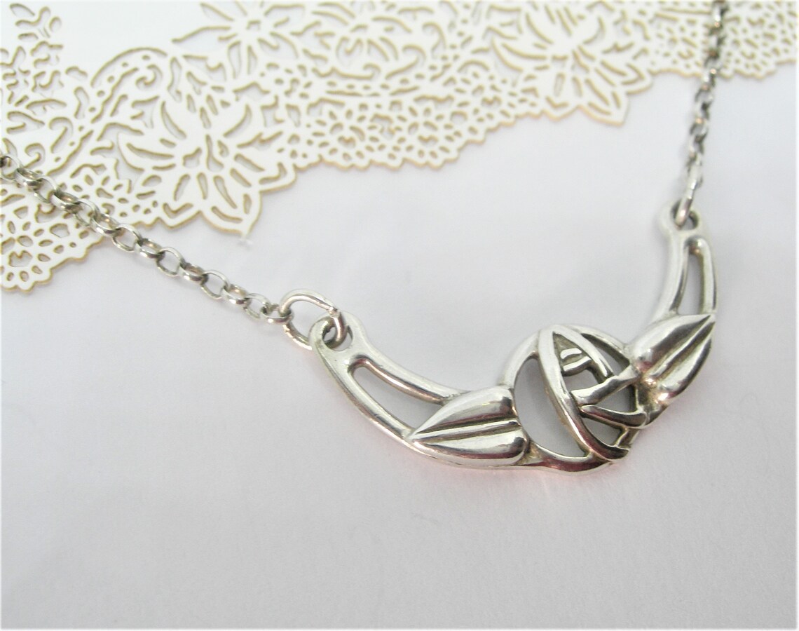 Sterling SILVER BIB NECKLACE Mackintosh Design Vintage - Etsy UK