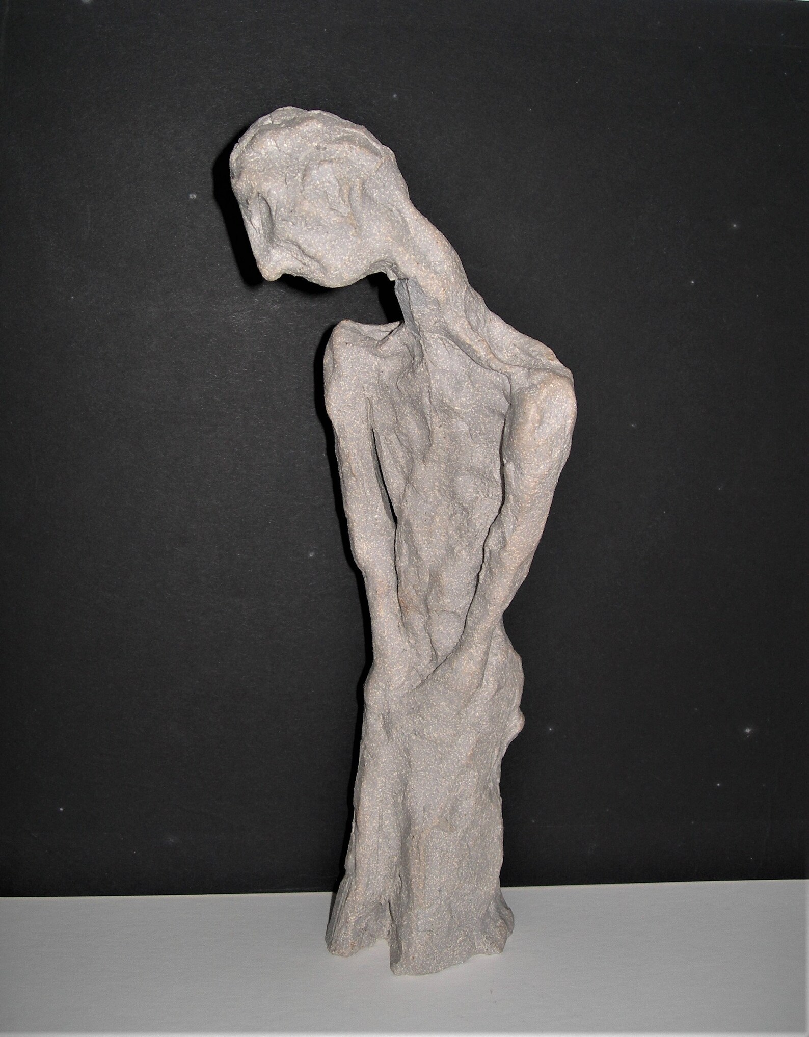 A Grotesque Sculpture Man Figurine Stone Wear Fired Grogged - Etsy UK