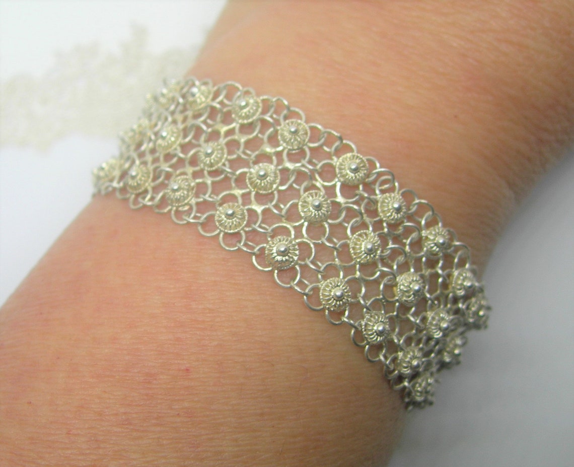 Sterling SILVER FILIGREE BRACELET Byzantium Style Vintage - Etsy UK