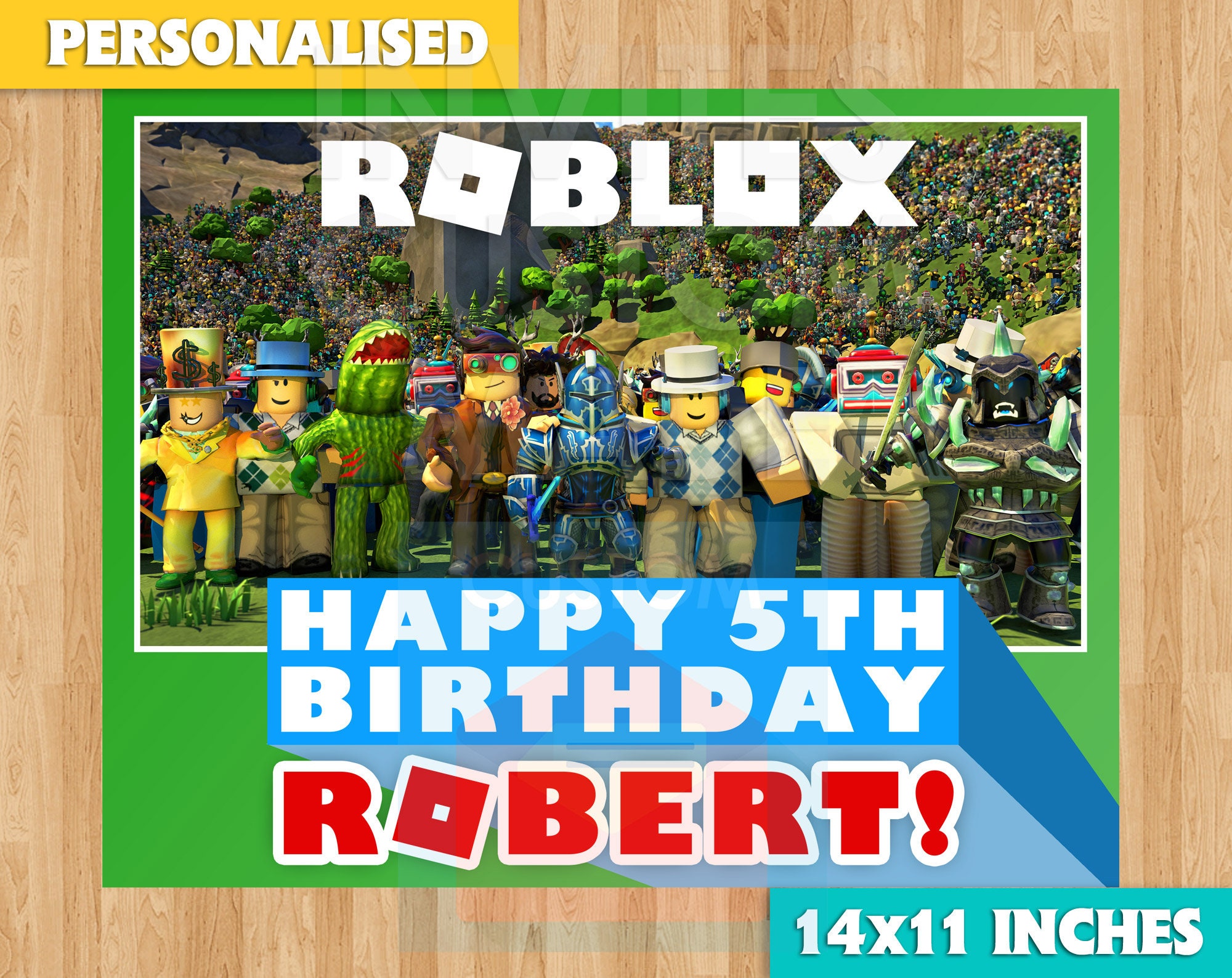 Roblox Happy Birthday Sign Roblox Birthday Banner Roblox Etsy Roblox ...