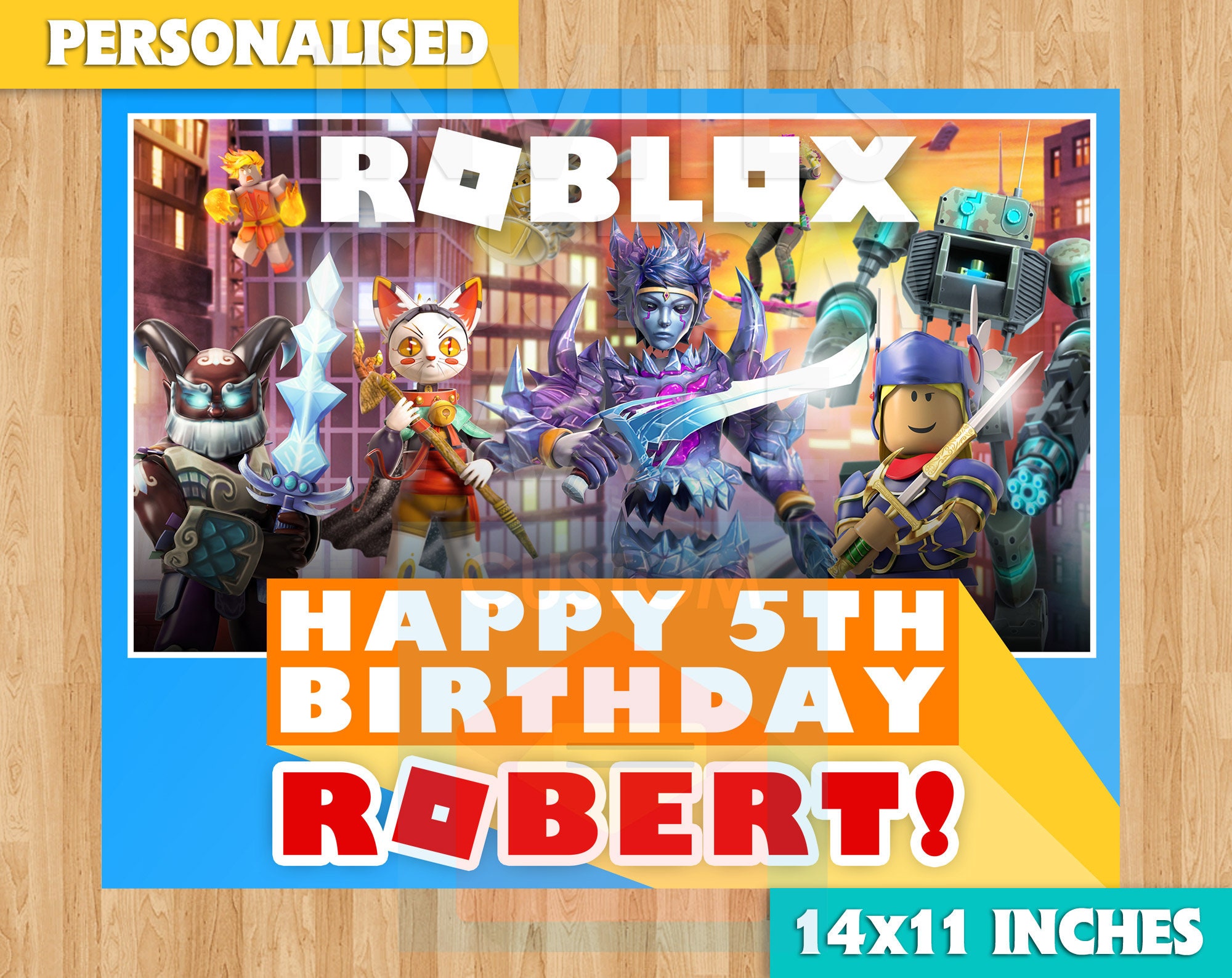 Roblox Happy Birthday Sign Roblox Birthday Banner Roblox | Etsy