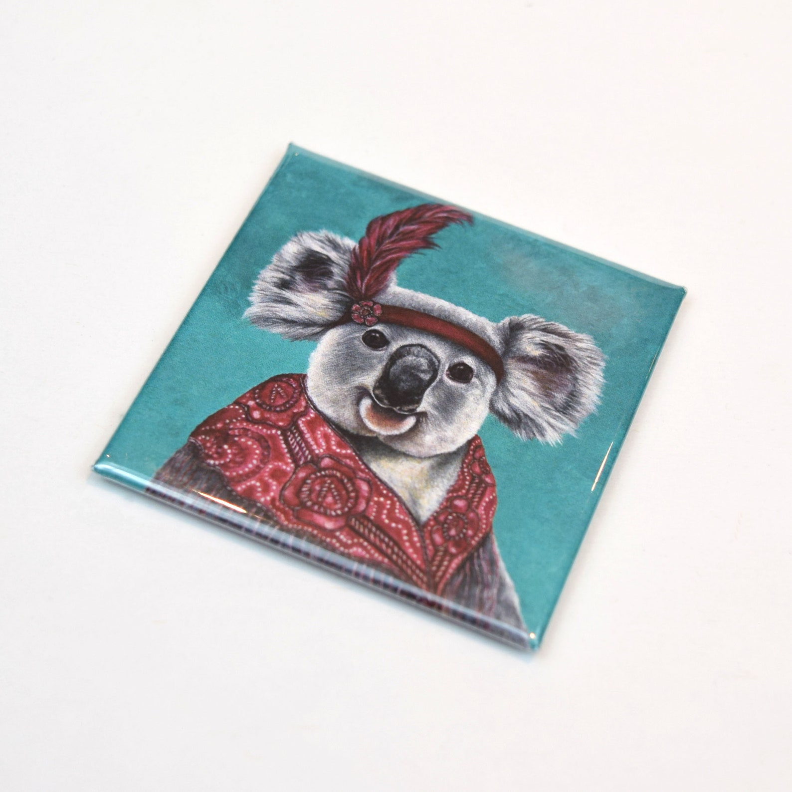 Flapper Koala Magnet. 2 Square Refrigerator Magnet. Cute - Etsy Singapore