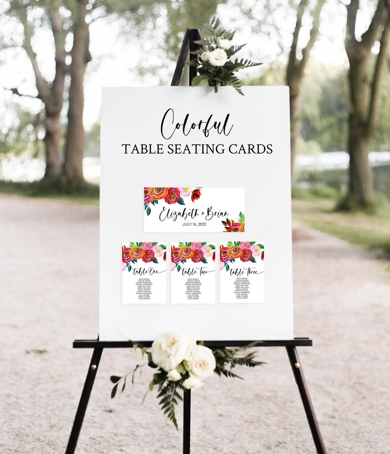 Wedding Seating Chart Template Wedding Table Numbers Seating - Etsy