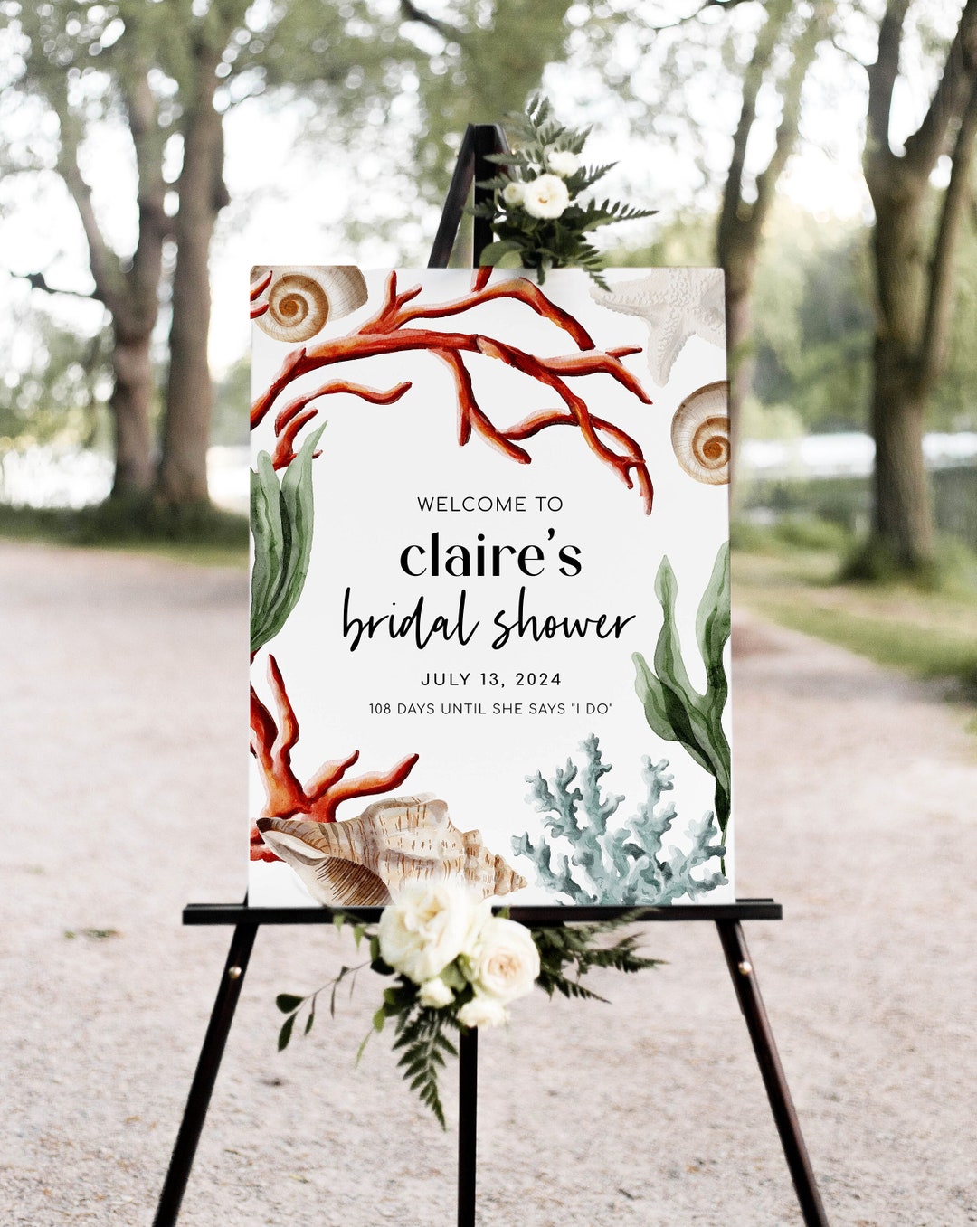 Under the Sea Welcome Sign Poster, Shower Welcome Decor Sign, Beach ...