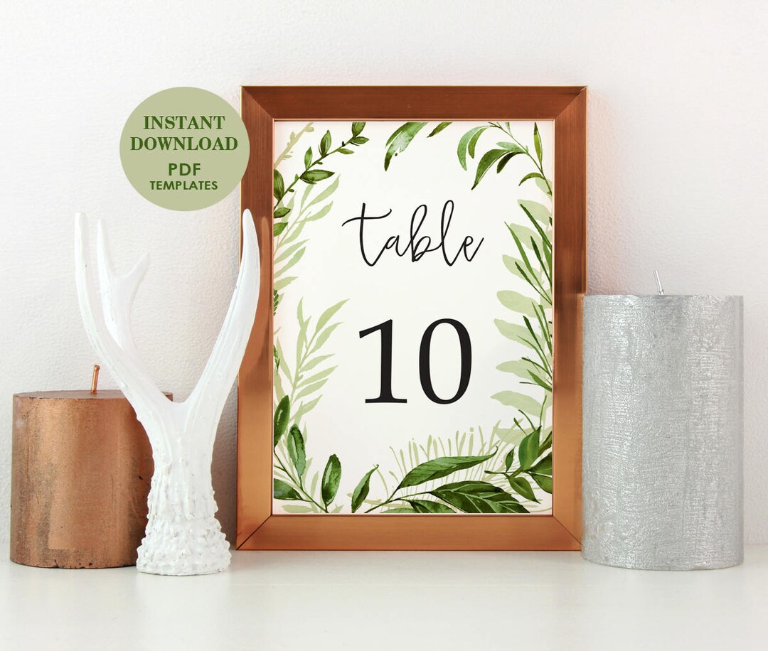 Printable Table Numbers 1-30 Instant Download Wedding - Etsy UK