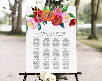 Colorful Seating Chart - Etsy
