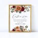 NIA Custom Sign, Modern Floral Custom Sign, Wedding Custom Sign, Orange ...