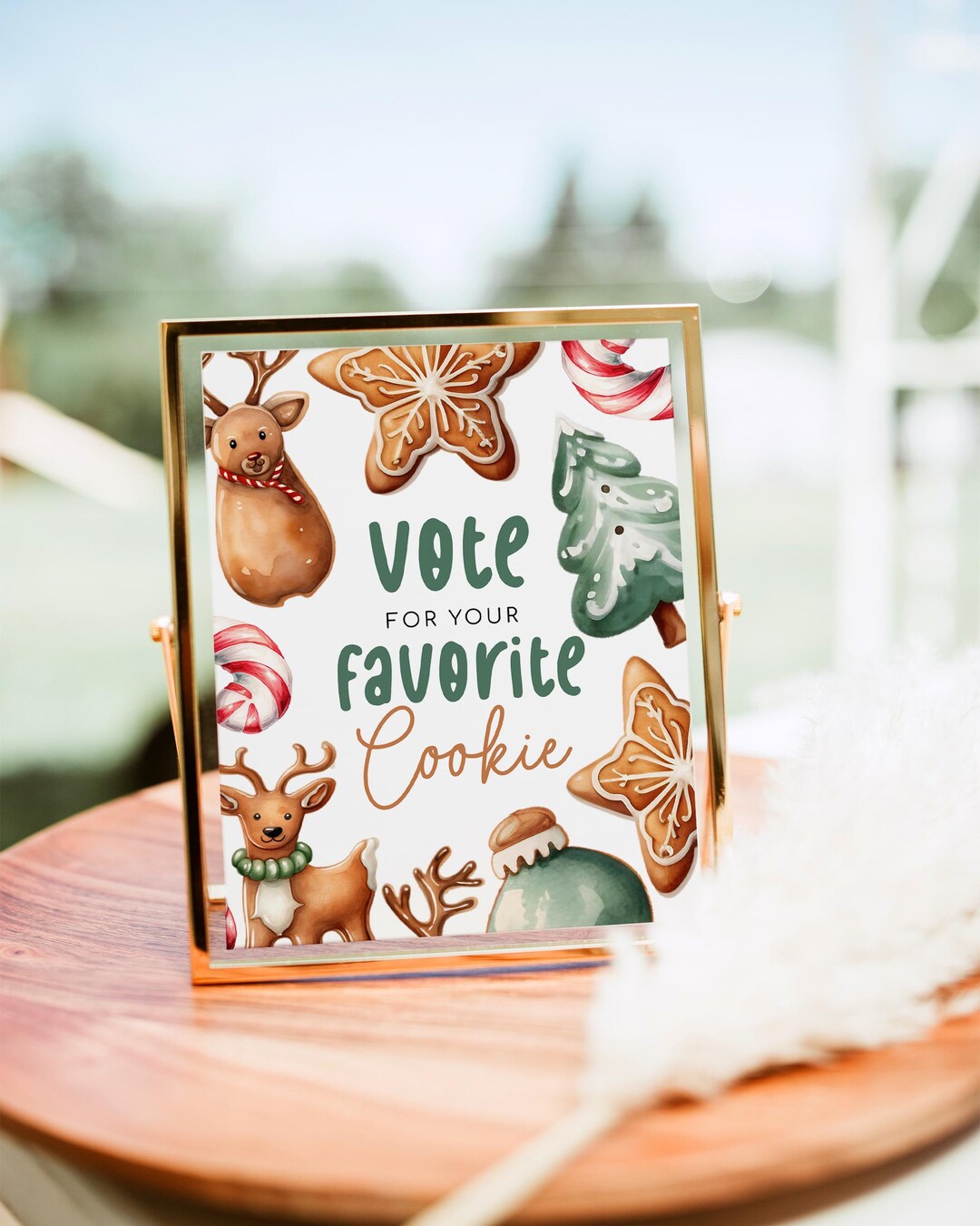 Vote for Your Favorite Cookie Sign, Christmas Favors Sign, Christmas ...