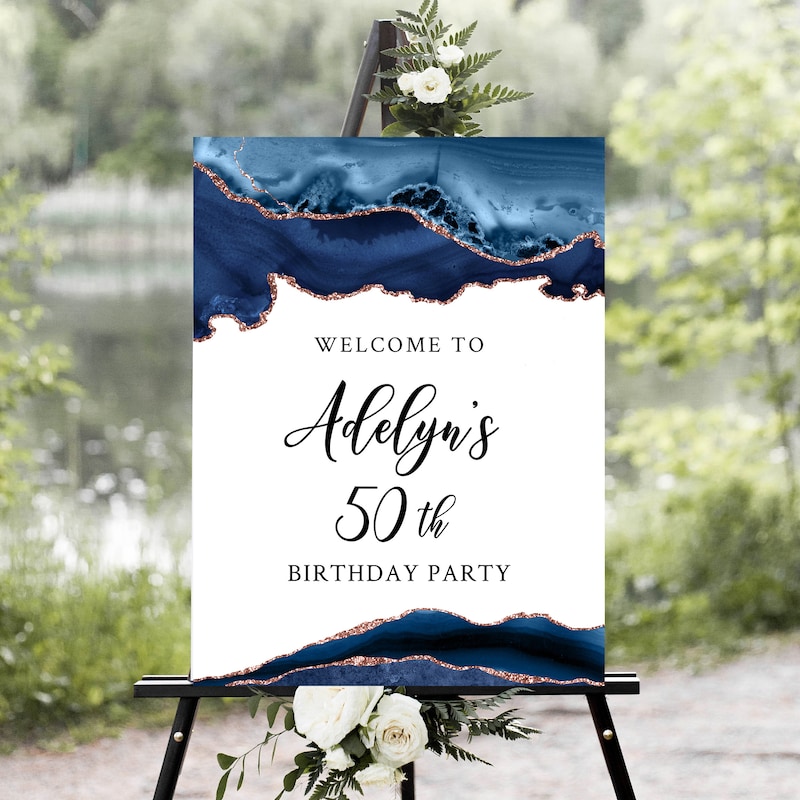 Navy Blue Sign - Etsy