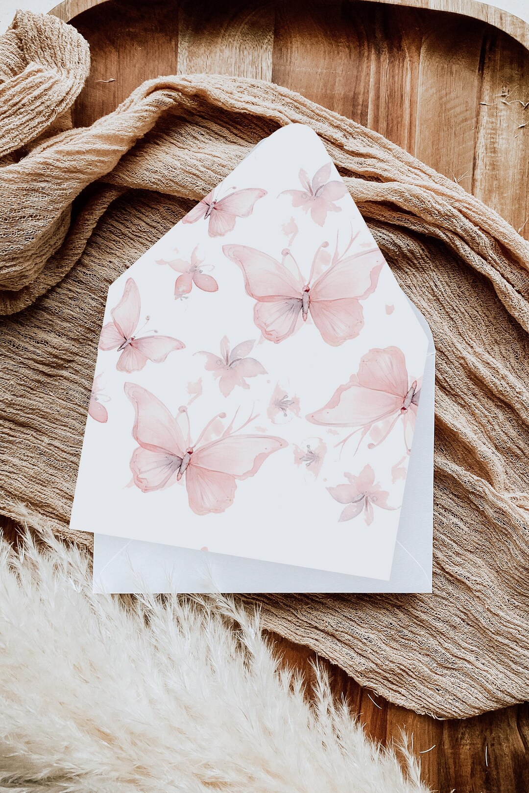 Pink Butterfly Envelope Liner, Butterflies Envelope Liner PDF ...