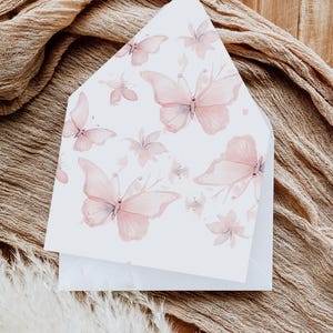 Pink Butterfly Envelope Liner, Butterflies Envelope Liner PDF ...